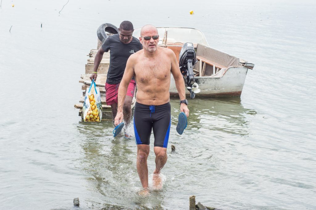 Martin Fodor Makes History Swimming Across Lake Bosomtwe